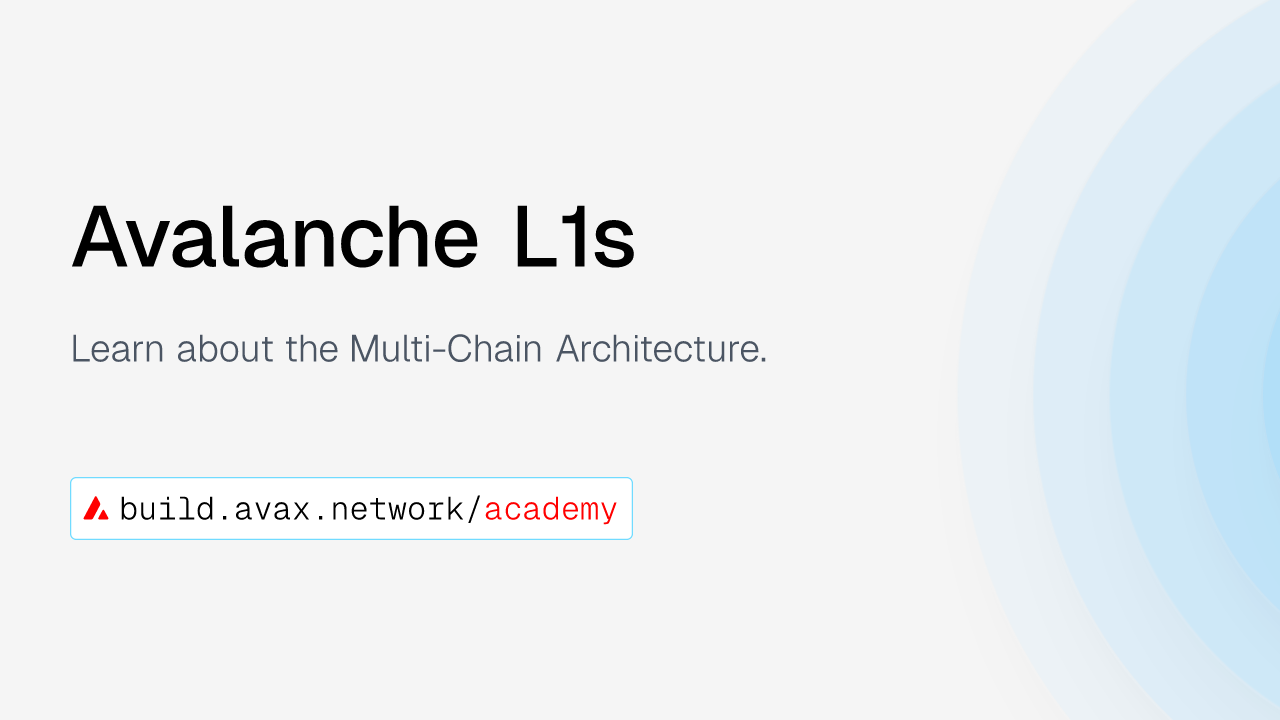 Avalanche L1s | Avalanche Builder Hub